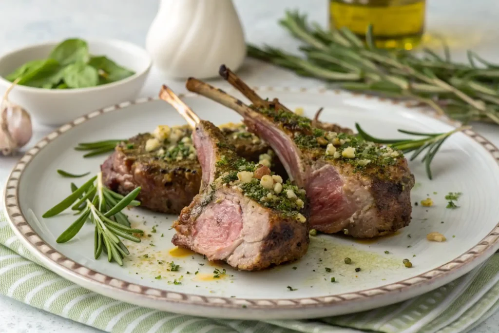 Garlic And Herb Crusted Lamb Chops
