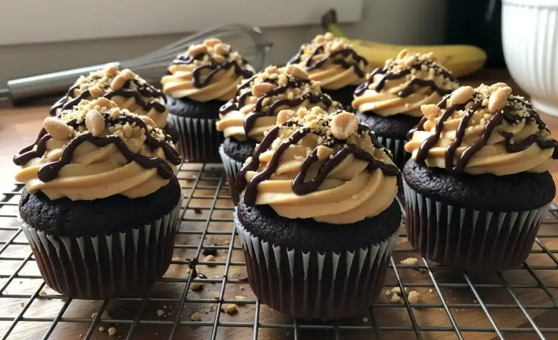 Chocolate Peanut Butter Cupcakes