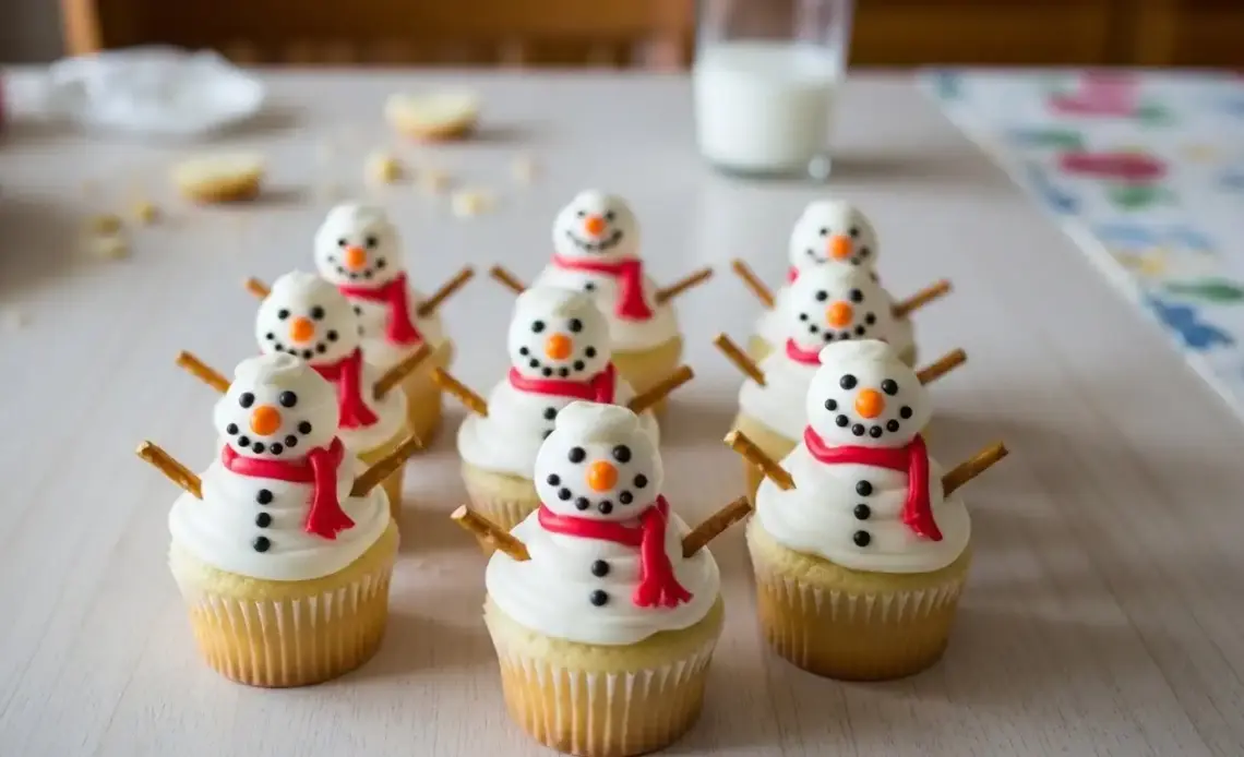 Snowman Cupcakes