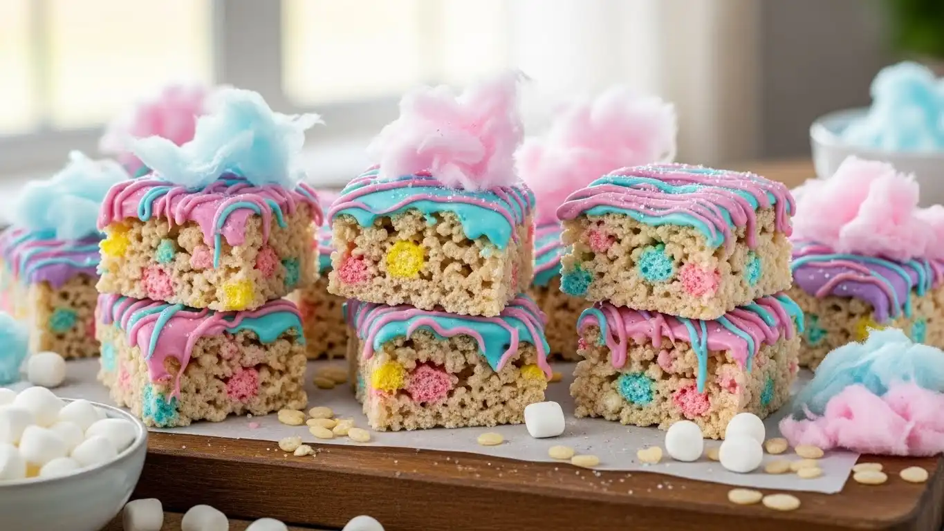 Cotton Candy Rice Krispie Treats